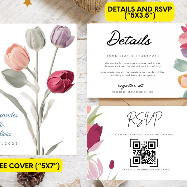 Tulip Invitation - Etsy