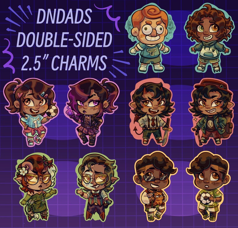 Dungeons and Daddies Season 2 Teens Charms - Etsy