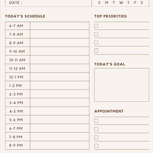 Daily to Do List Printable, Instant Download, Minimal Productivity ...