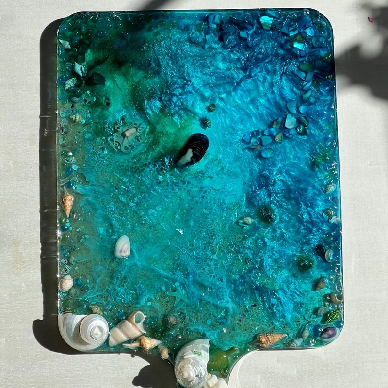 Acrylic Resin Art Tray Ocean - Etsy
