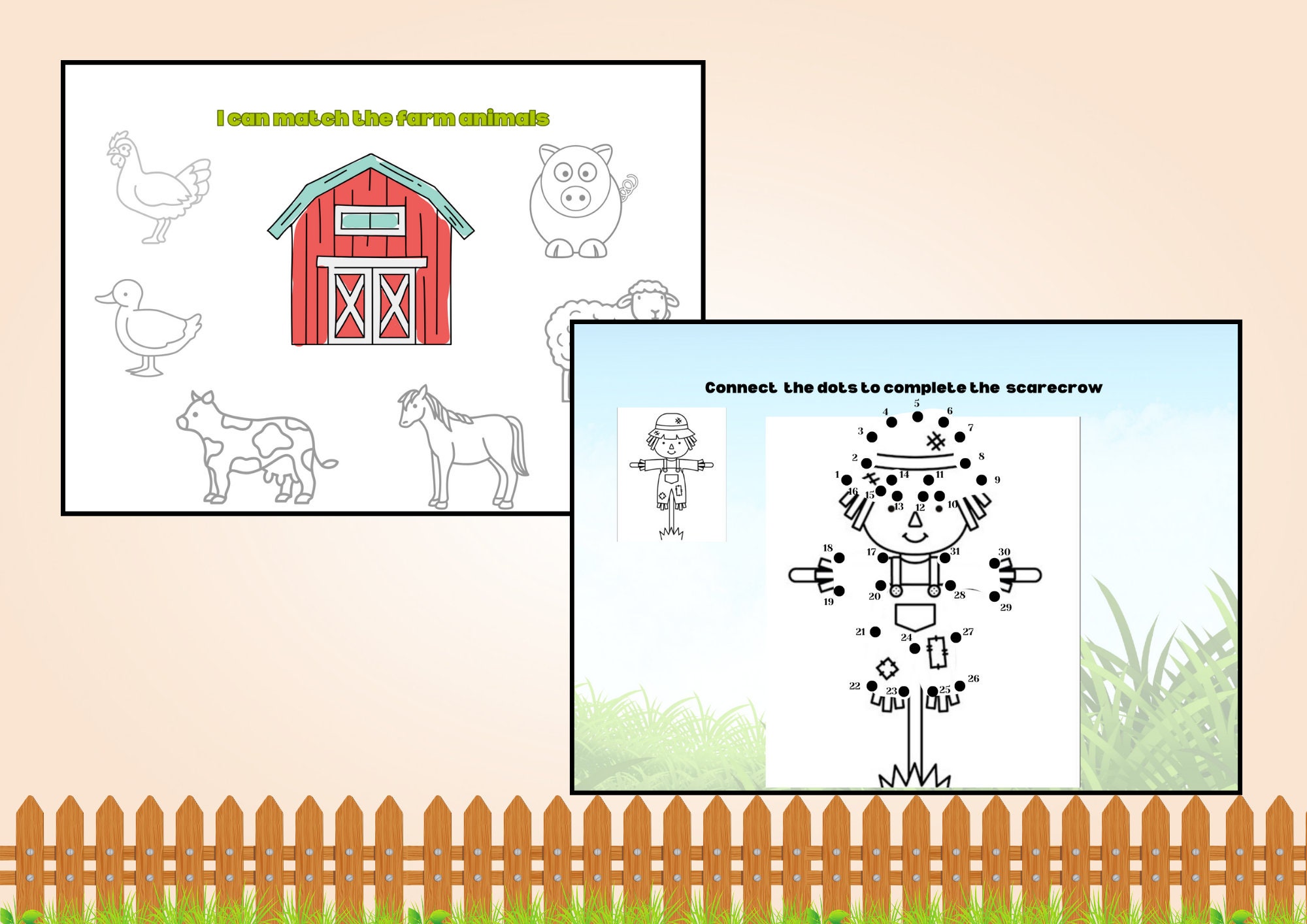 Printable Kids Busy Book FARM Theme - Etsy