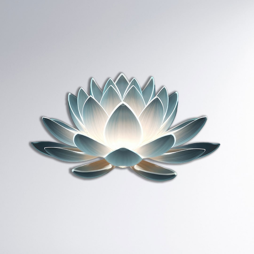 Shiny Lotus Flower Metal Wall Art, Lotus Flower Metal Wall Decor ...