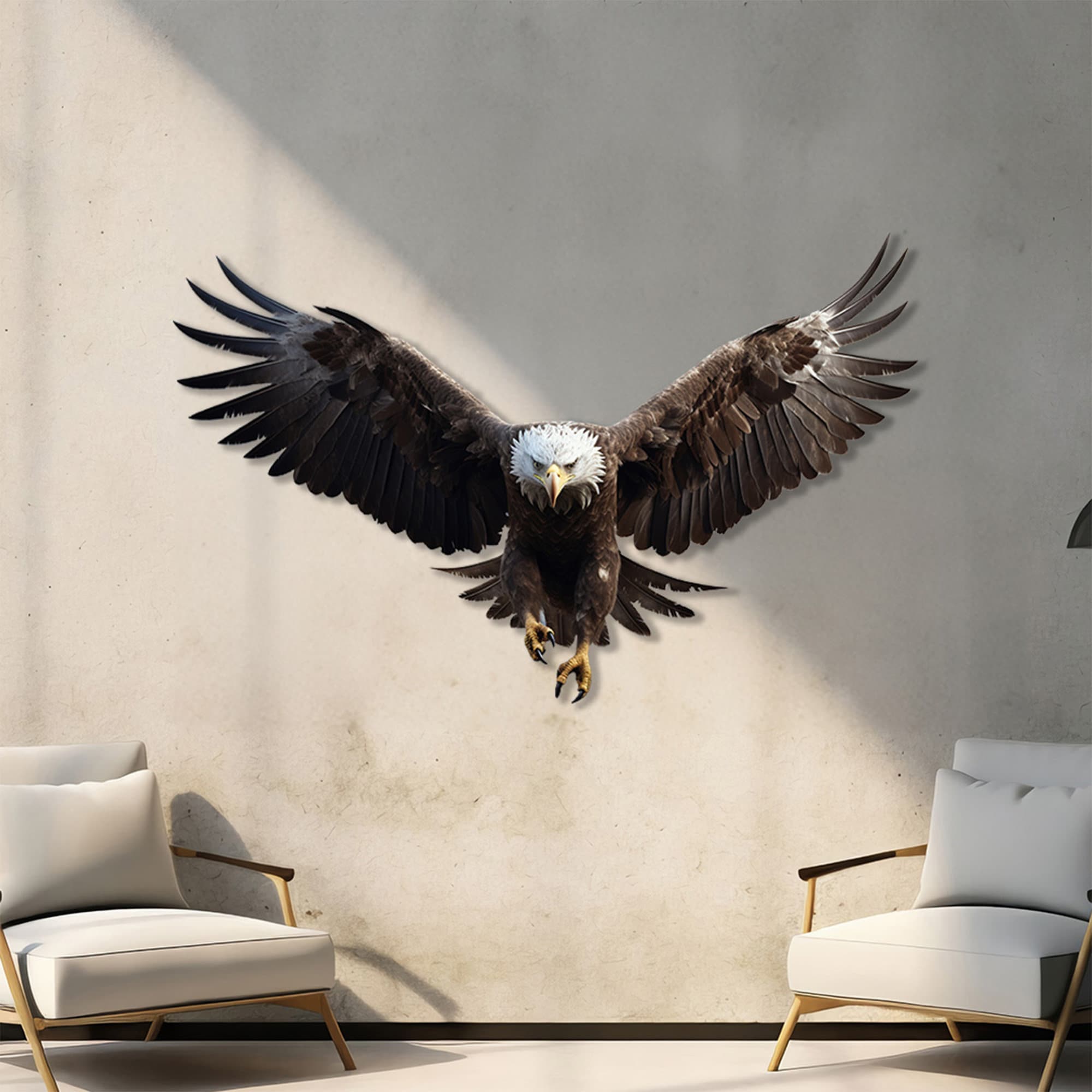 Eagle Metal Wall Art | Realistic Laser Cut Eagle Design for Modern Home ...