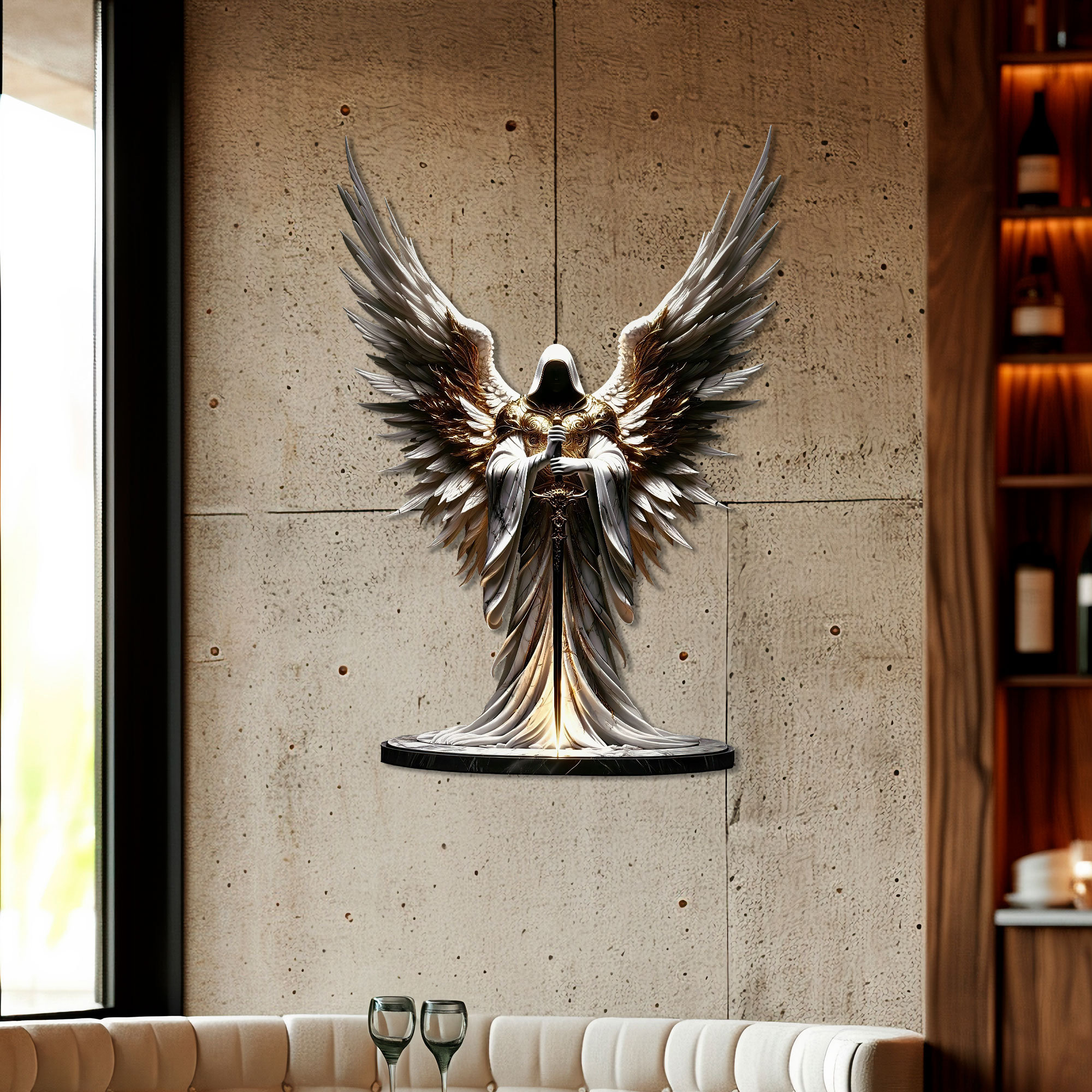 Archangel Michael Metal Wall Decor, Michael Angel Wall Art, Archangel Modern Home Decor, Angel ...