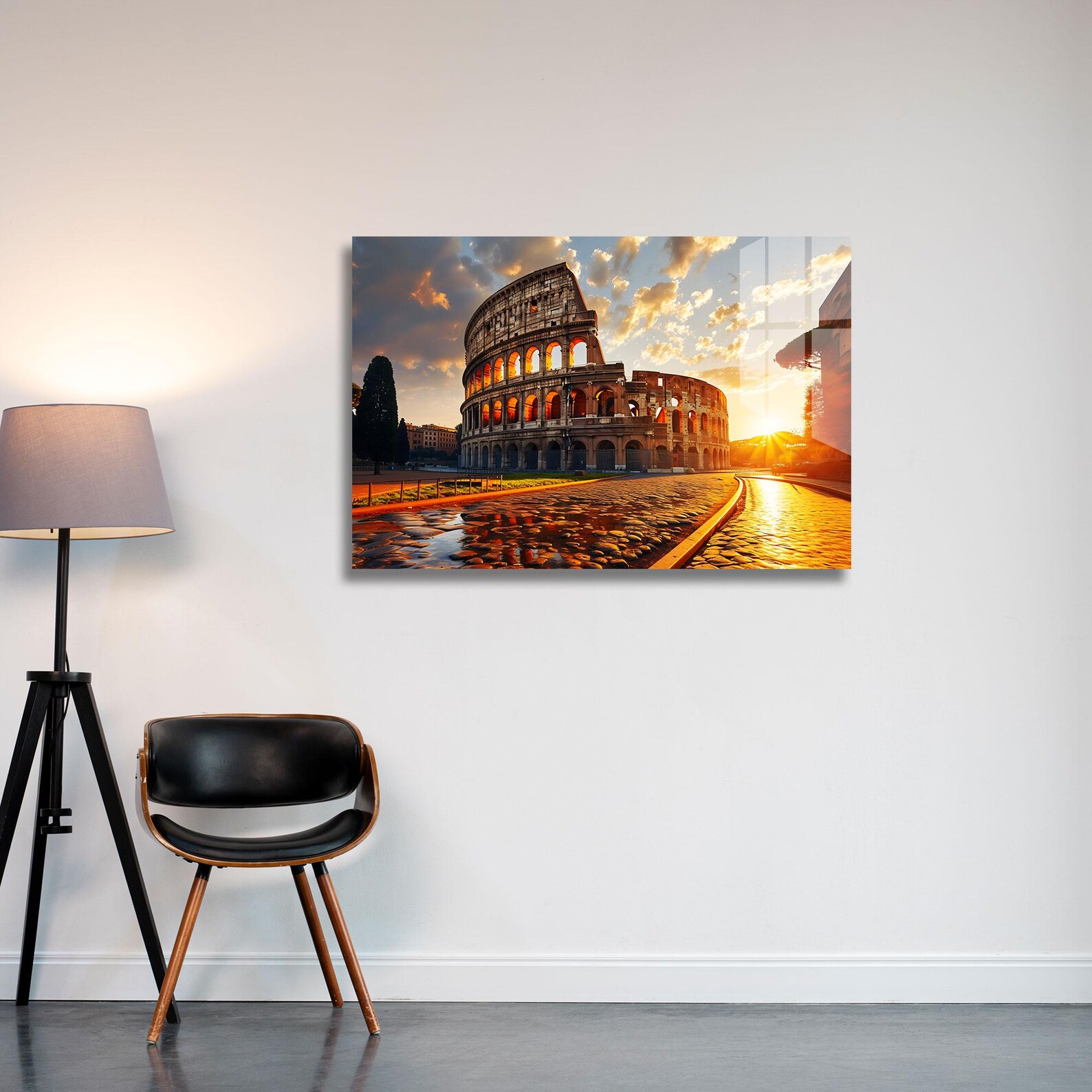 Roman Empire Glass Art, Colosseum Wall Decor, Colosseum Glass Wall ...