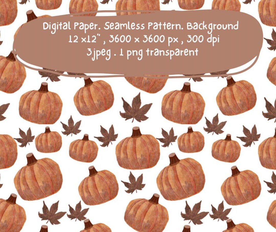 Autumn Digital Paper, Seamless Pattern, Background Halloween - Etsy