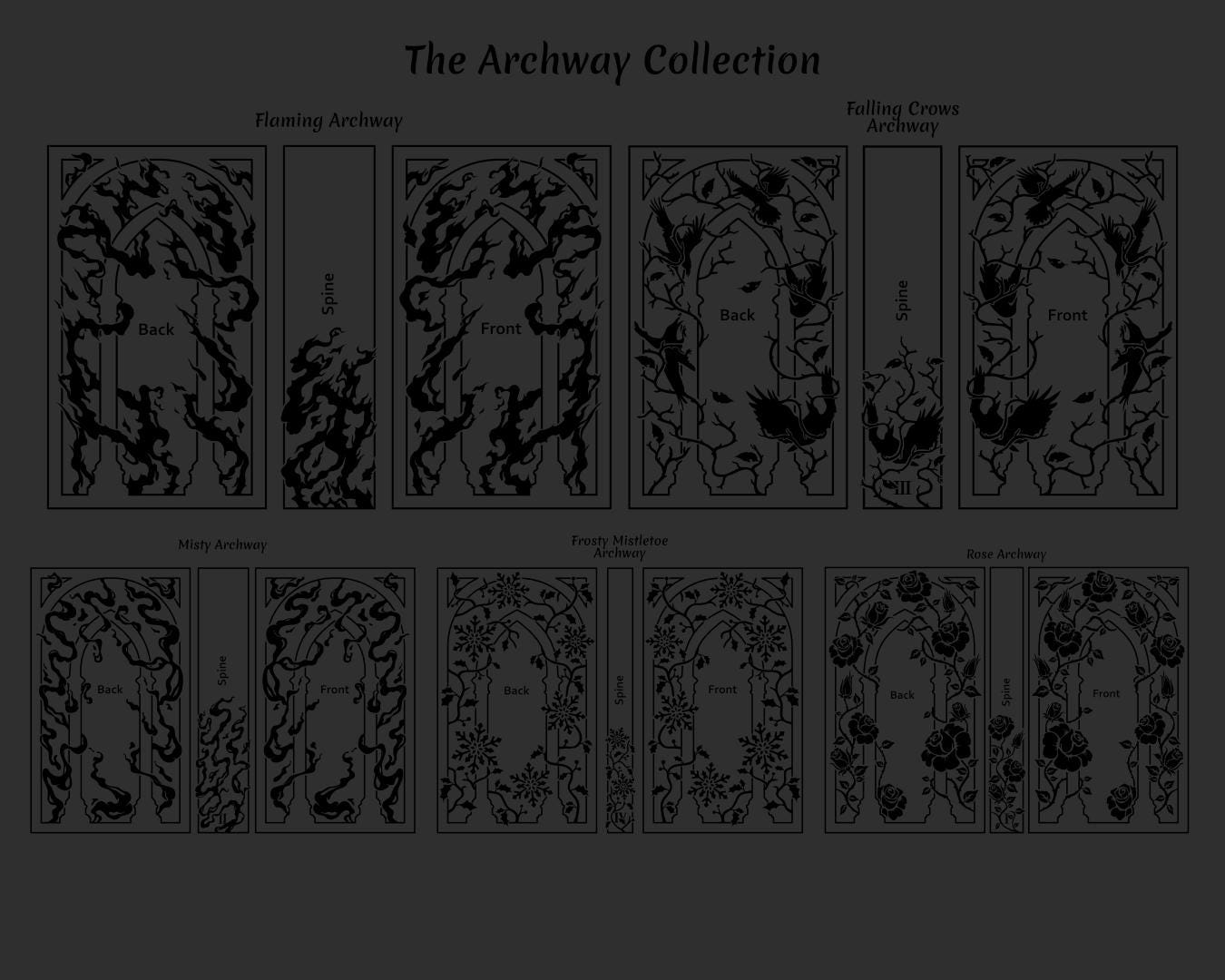 Archway Collection Book Cover SVG Package - Etsy