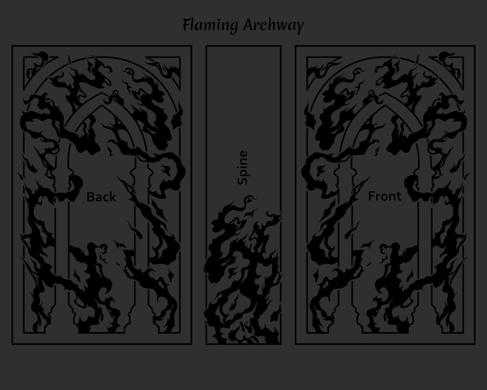 Flaming Archway Book Cover SVG Package - Etsy