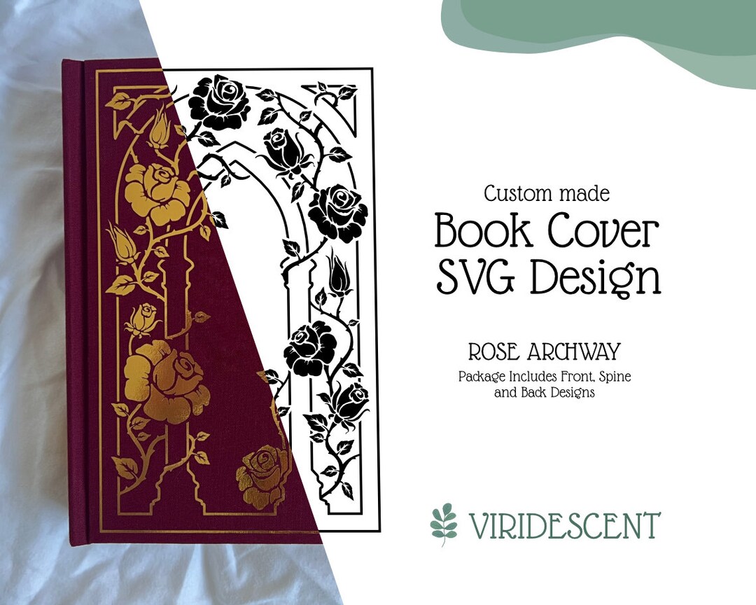 Rose Archway Book Cover SVG Package - Etsy