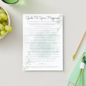 17 Rules to Happiness Guide, Printable Wall Art (PDF & JPG) - Etsy