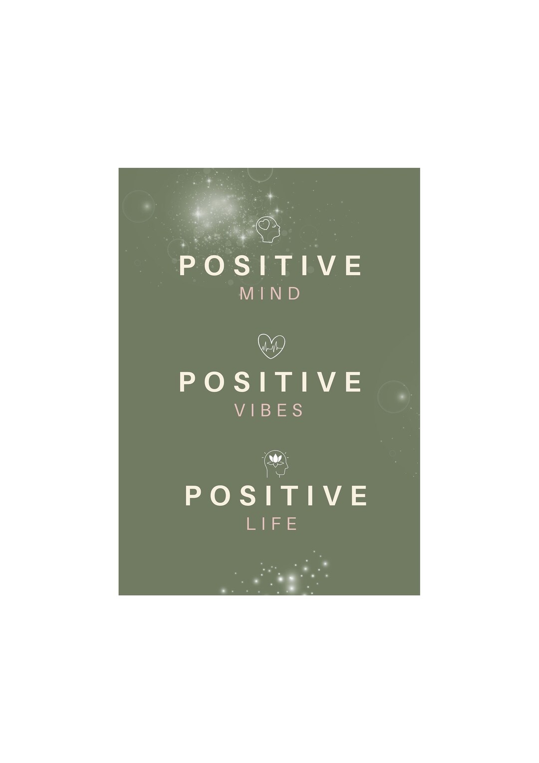 Motivational A4 Poster About Positive Thinking, Printable Art for Home ...