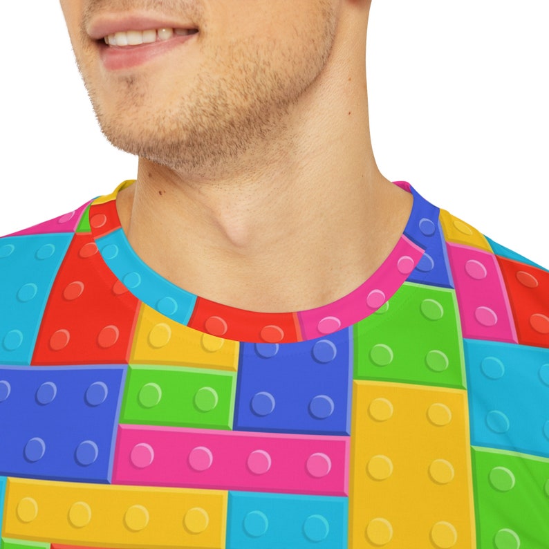 Building Blocks Print T-shirt - Collector Super Fan Shirt - Colorful ...