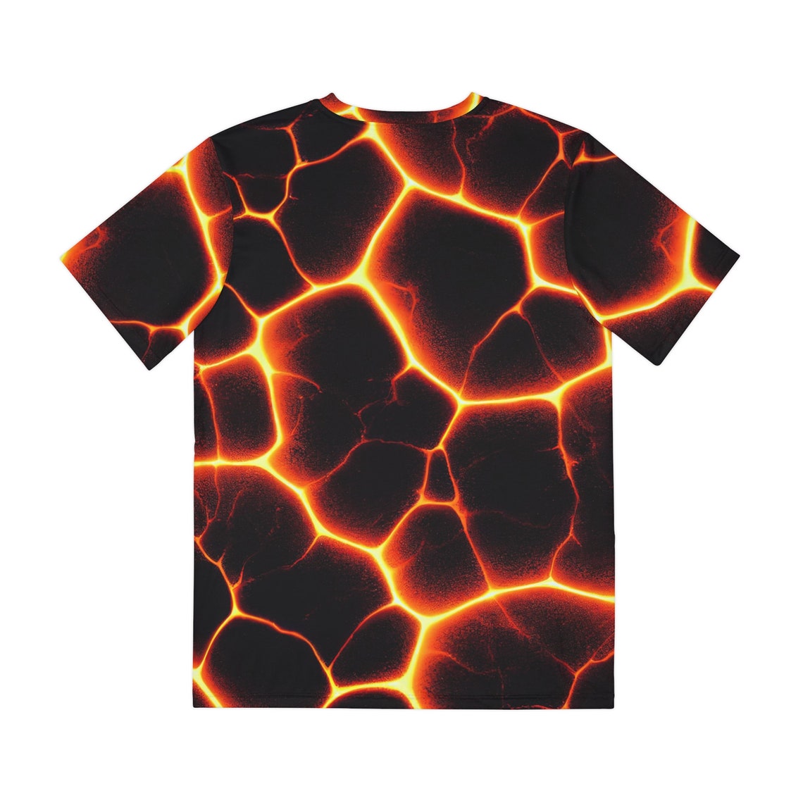 Lava Rock Pattern T-shirt - Earth Fire Element Shirt - Cracked Molten ...