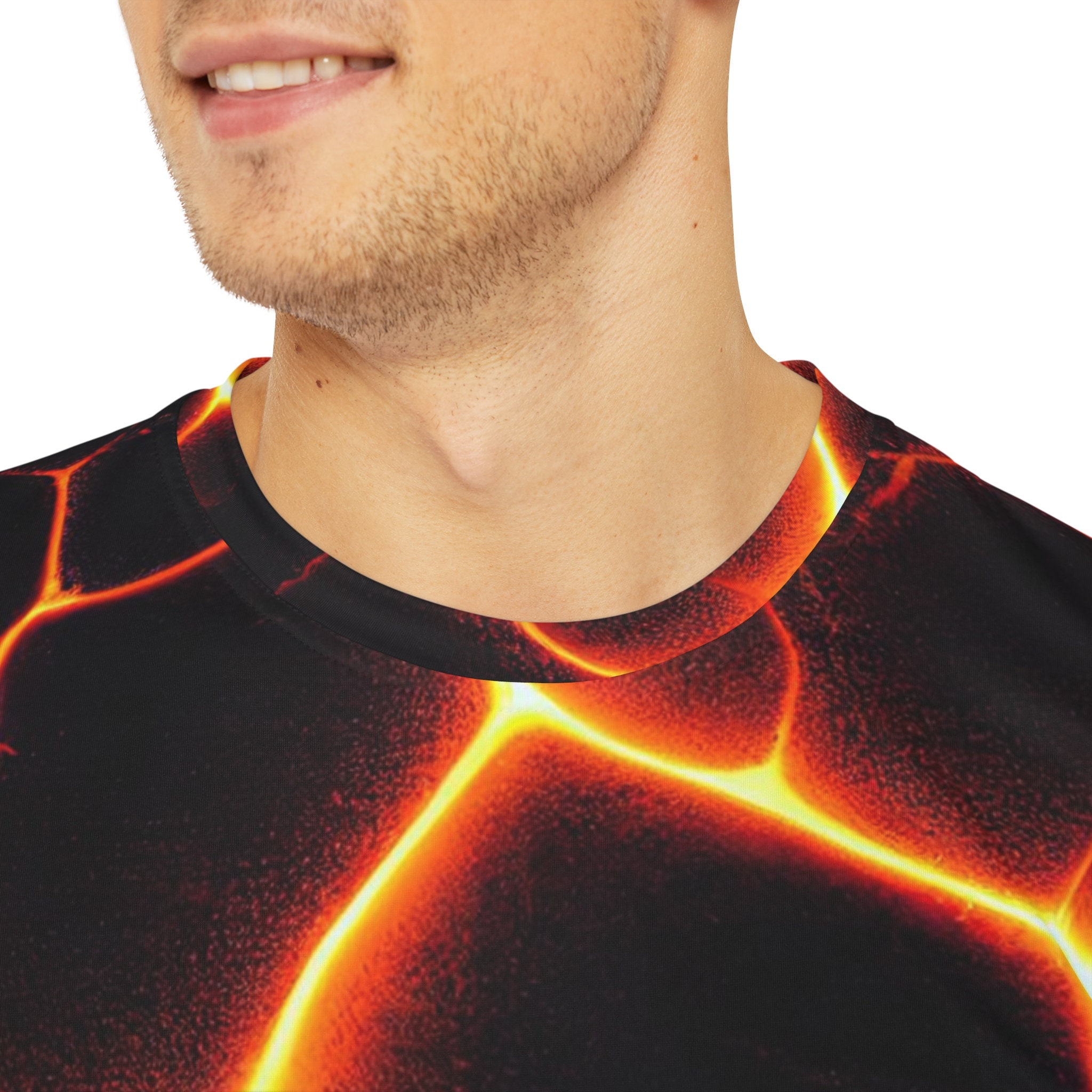 Lava Rock Pattern T-shirt Earth Fire Element Shirt Cracked Molten Magma ...