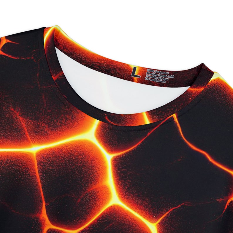 Lava Rock Pattern T-shirt - Earth Fire Element Shirt - Cracked Molten ...