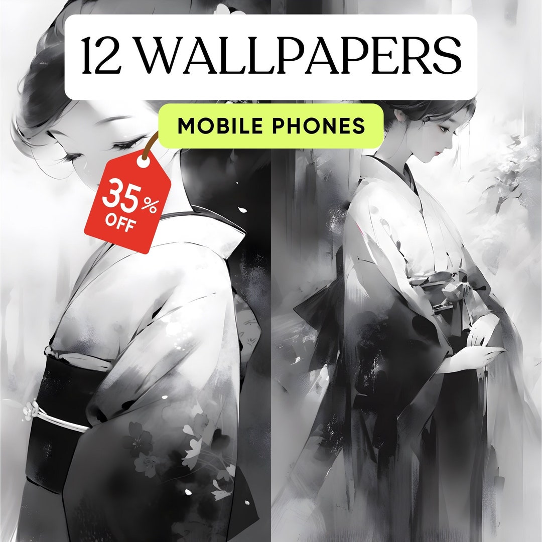 Japanese Geisha. Phone Wallpaper for iPhone and Android.ai Art.digital ...