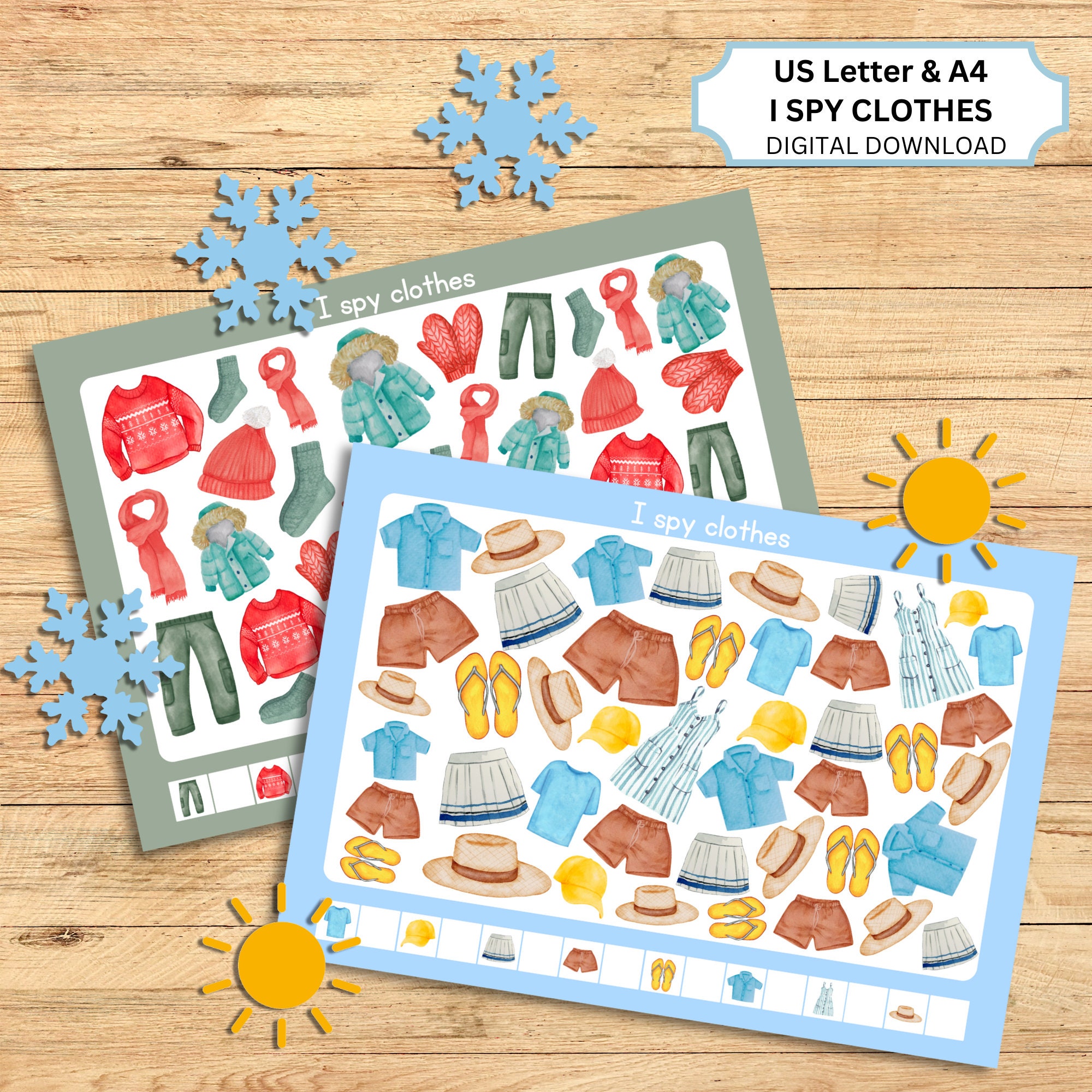 I Spy Clothes, Clothing Vocabulary, Clothing Activity, Clothes File ...