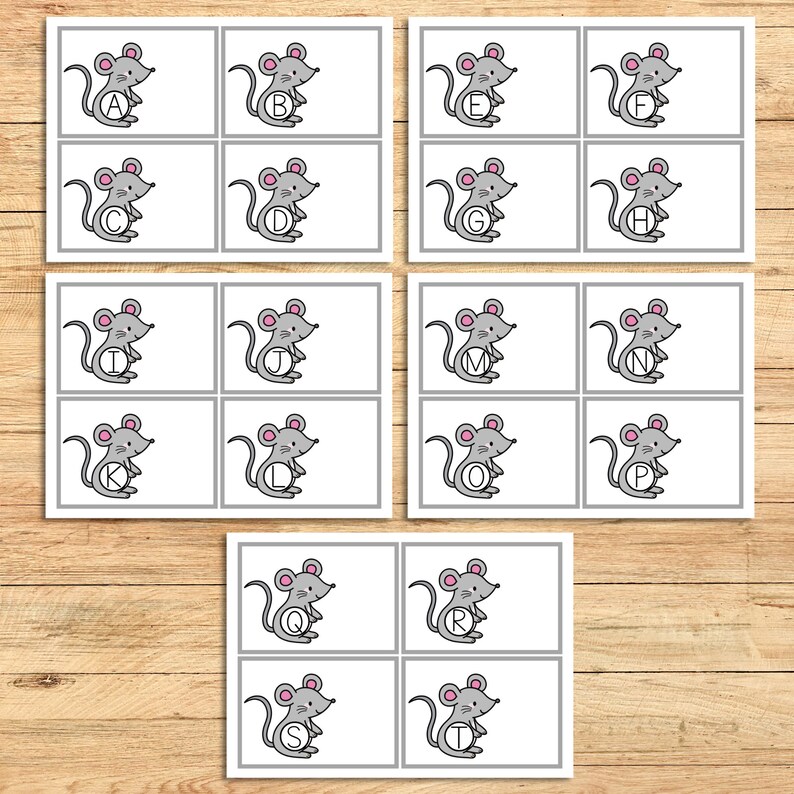 Mouse Alphabet Matching, Alphabet Matching Activity, Uppercase ...