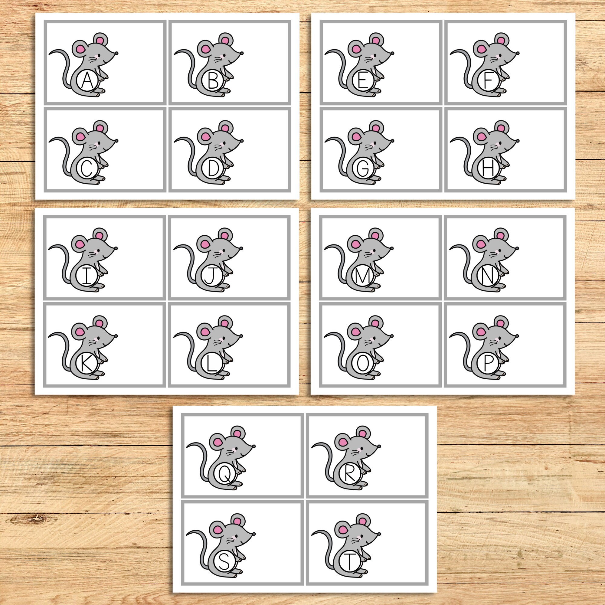 Mouse Alphabet Matching, Alphabet Matching Activity, Uppercase ...