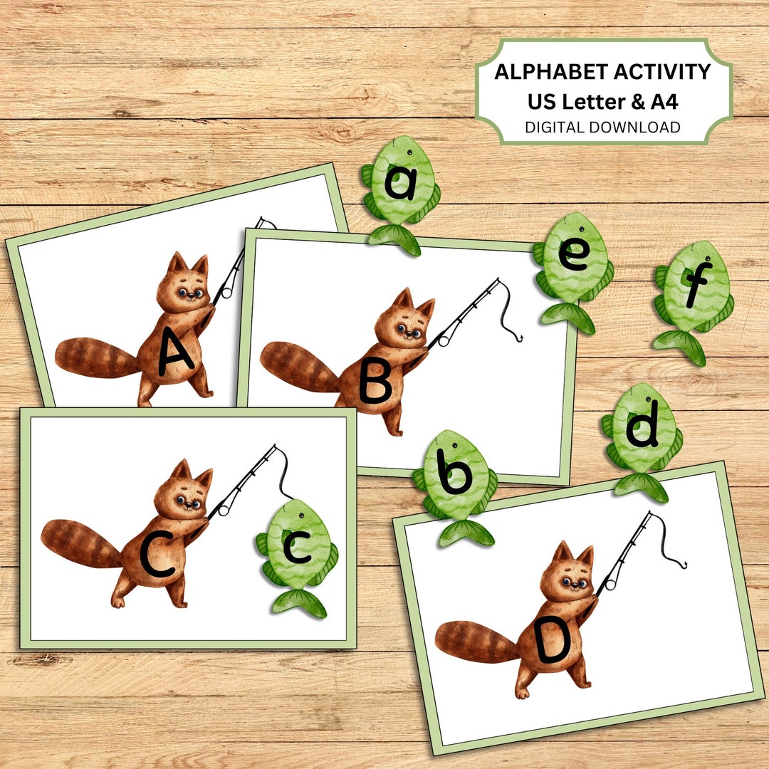 Fishing Alphabet, Alphabet Activity, Alphabet Matching, Uppercase ...