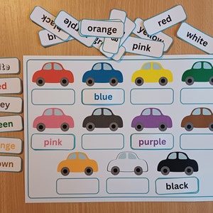 Colour Matching Activity, Colour Cars, Toddler Printables, Colour ...