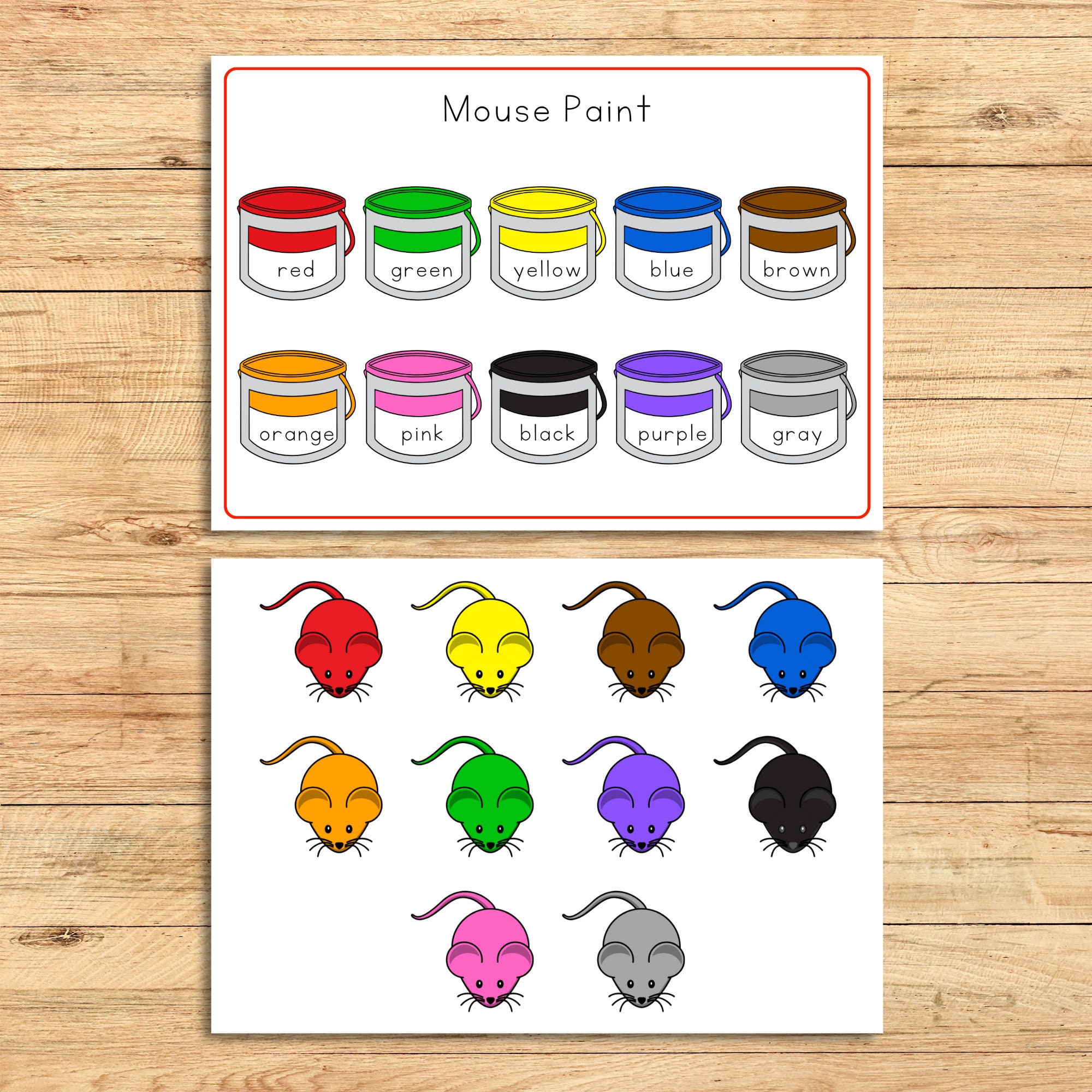 Mouse Paint Activity, Mouse Colour Matching Activity, Colour Sorting ...