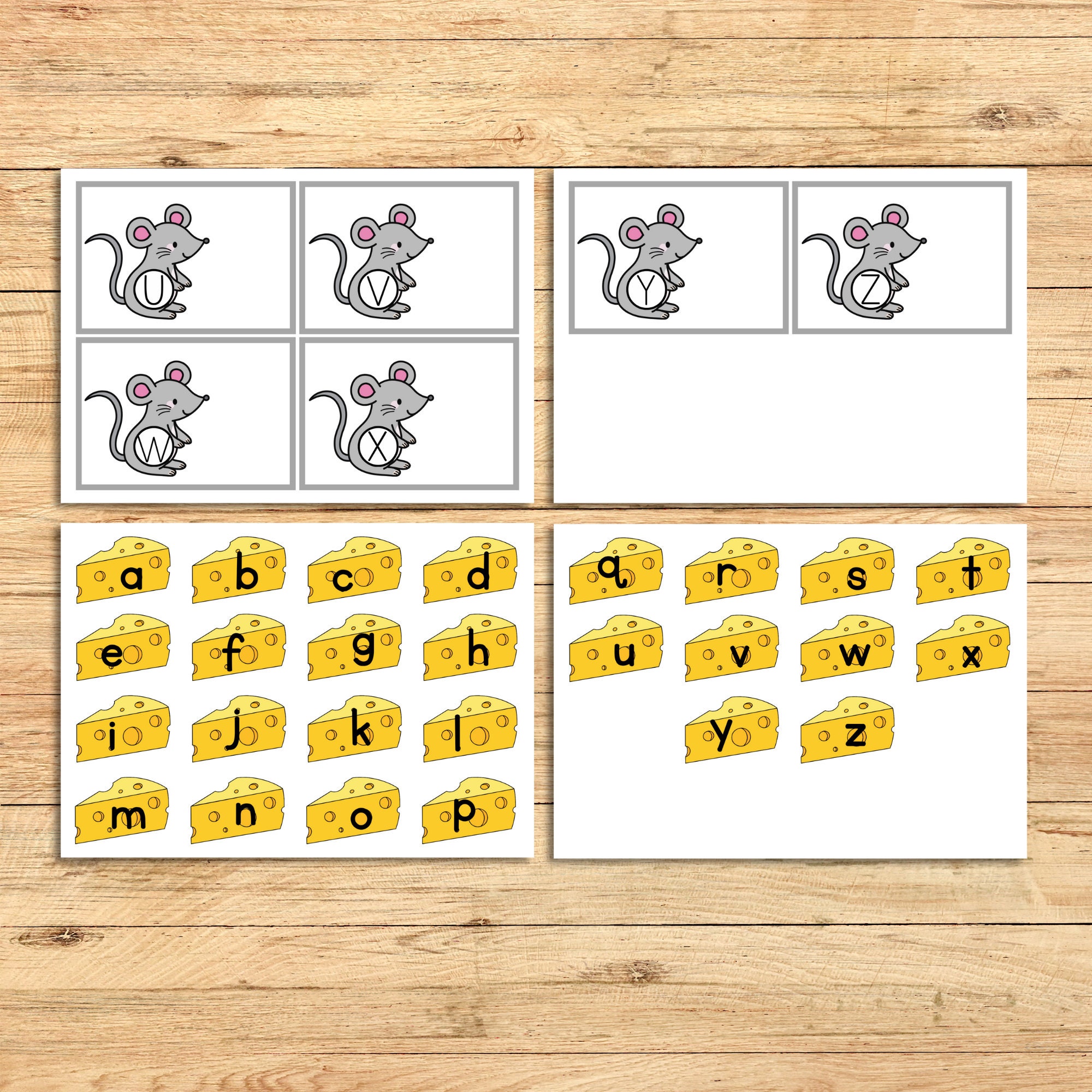 Mouse Alphabet Matching, Alphabet Matching Activity, Uppercase ...