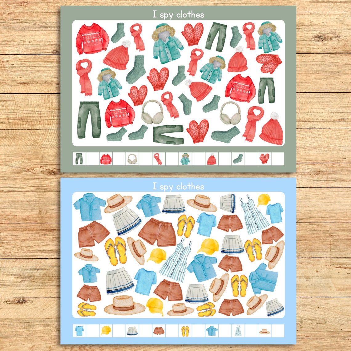 I Spy Clothes, Clothing Vocabulary, Clothing Activity, Clothes File ...