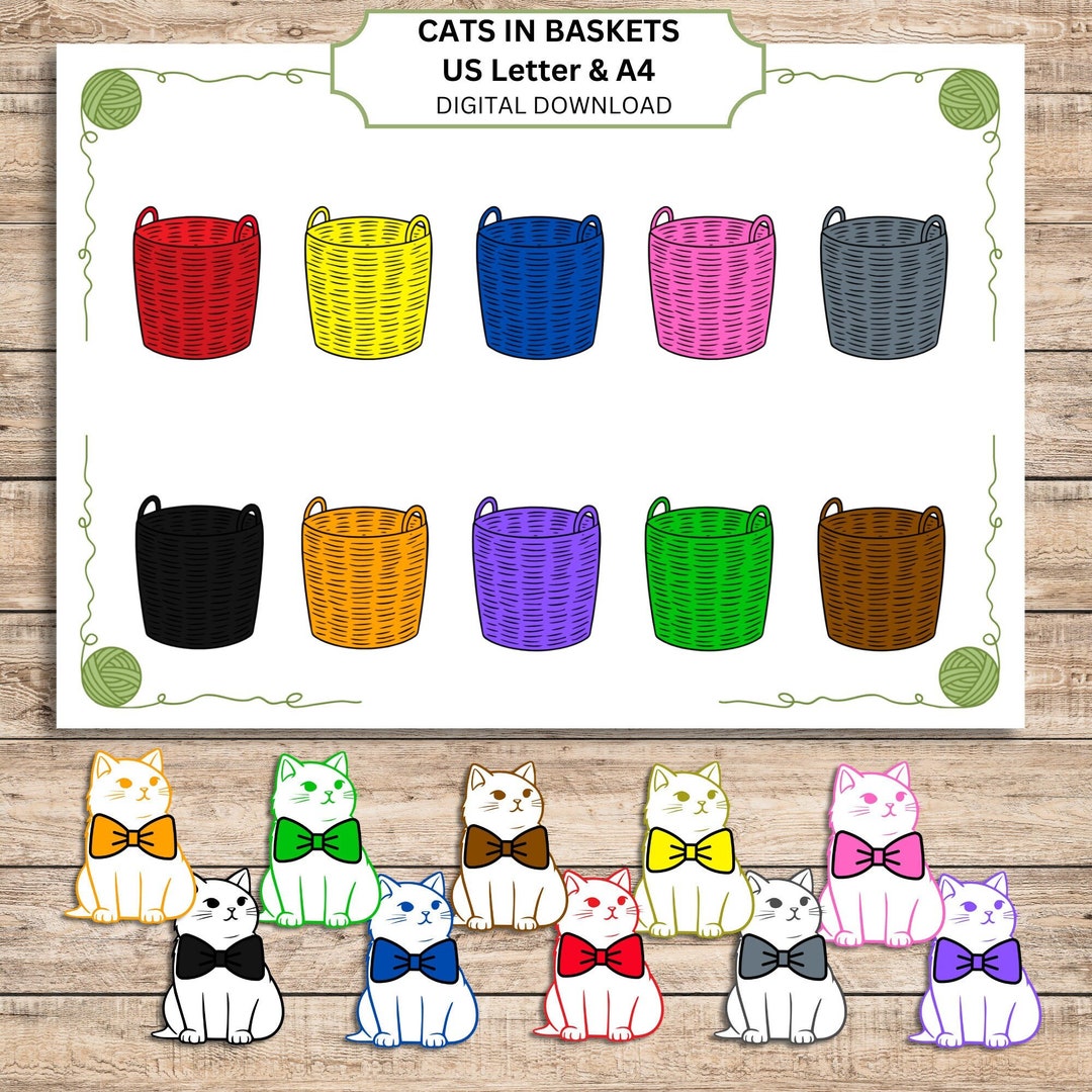 Colour Cats Matching Game, Colour Matching Worksheet, Colour Matching ...