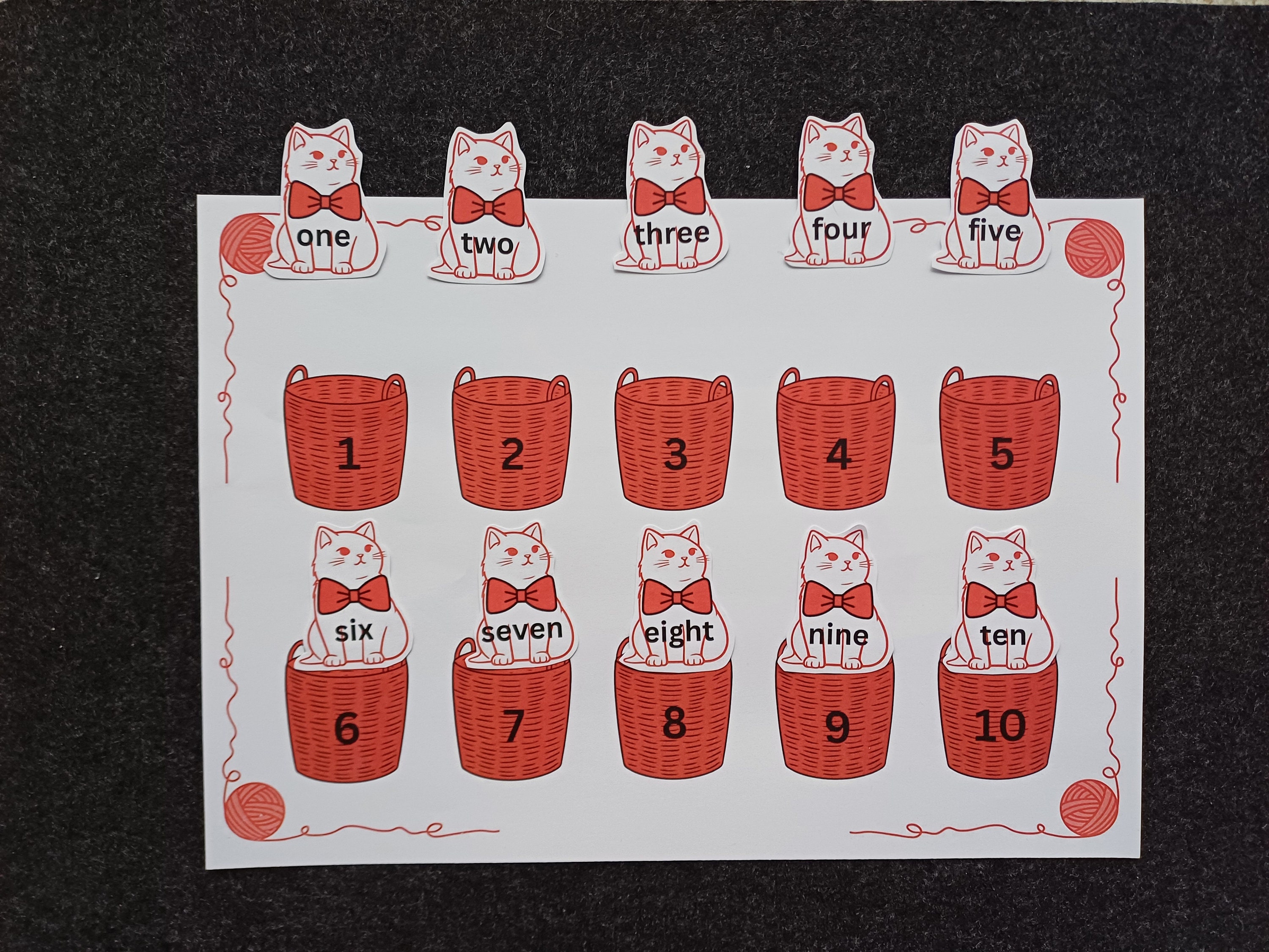 Number Cats Matching Game, Number Matching, Number Worksheets, Number ...