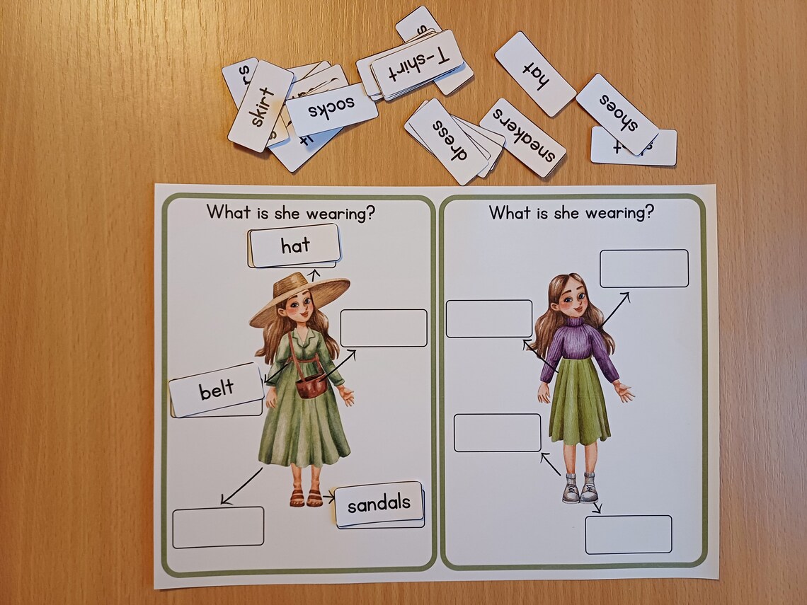 Clothes Flashcards, Clothes Vocabulary, Clothes Matching Game, Clothes ...
