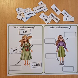 Clothes Flashcards, Clothes Vocabulary, Clothes Matching Game, Clothes ...