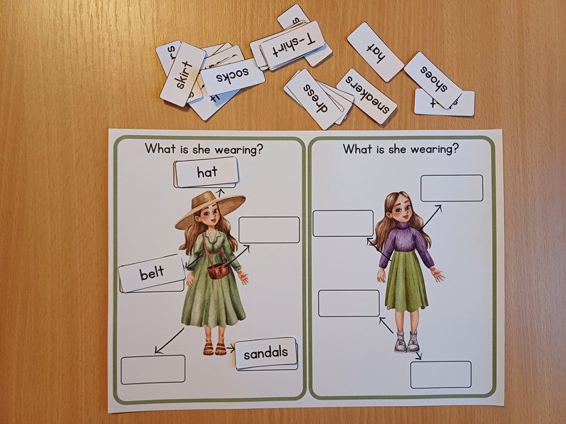 Clothes Flashcards, Clothes Vocabulary, Clothes Matching Game, Clothes ...