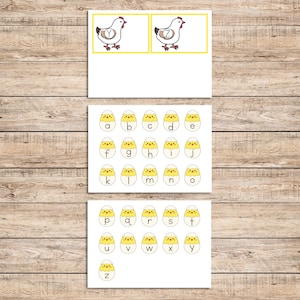 Spring Alphabet Matching, Chick Alphabet Matching, Alphabet Game ...