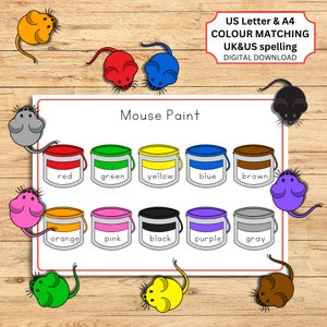 Mouse Paint Activity, Mouse Colour Matching Activity, Colour Sorting ...