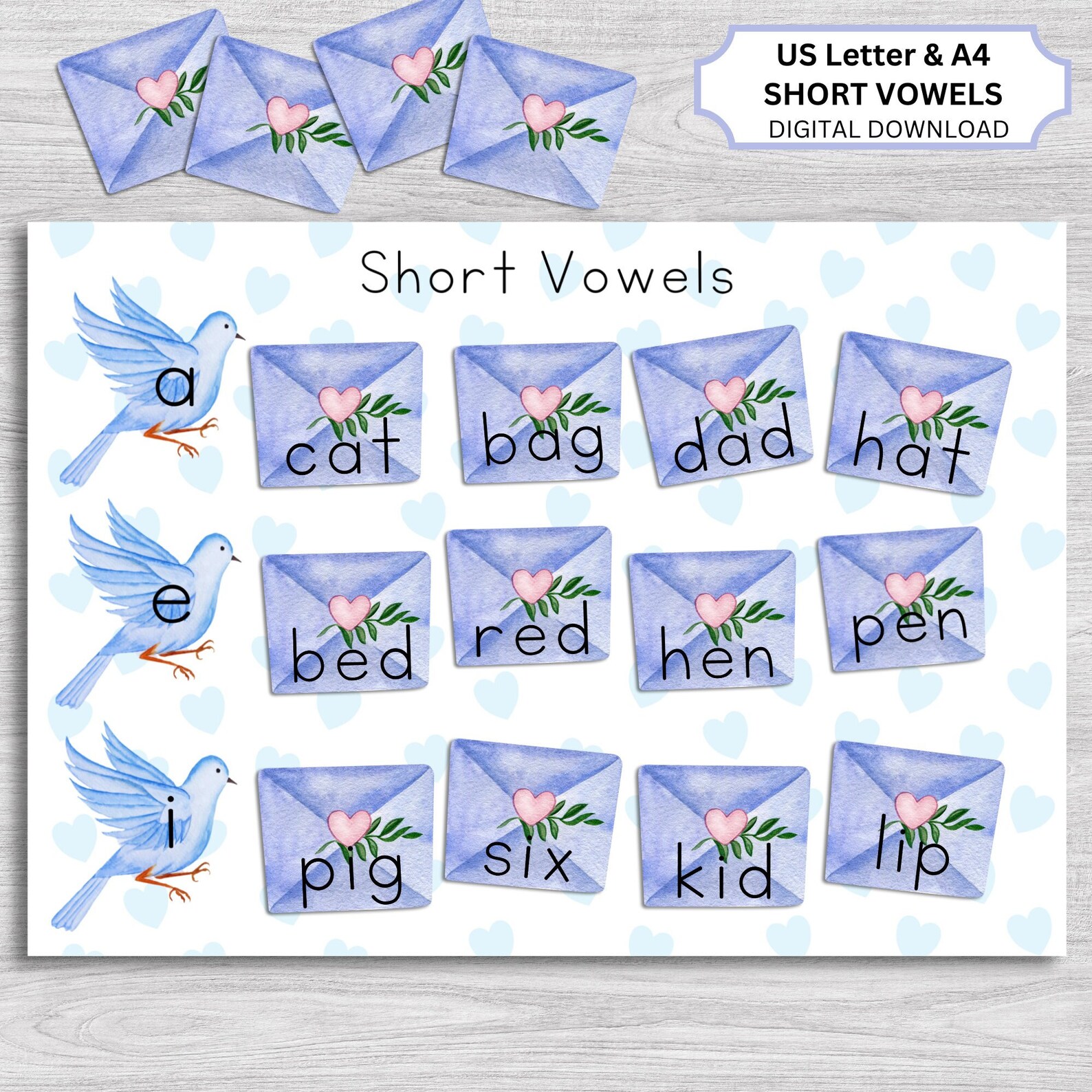 Valentine's Day CVC Words, Valentine's Day Short Vowels, CVC Words Game ...