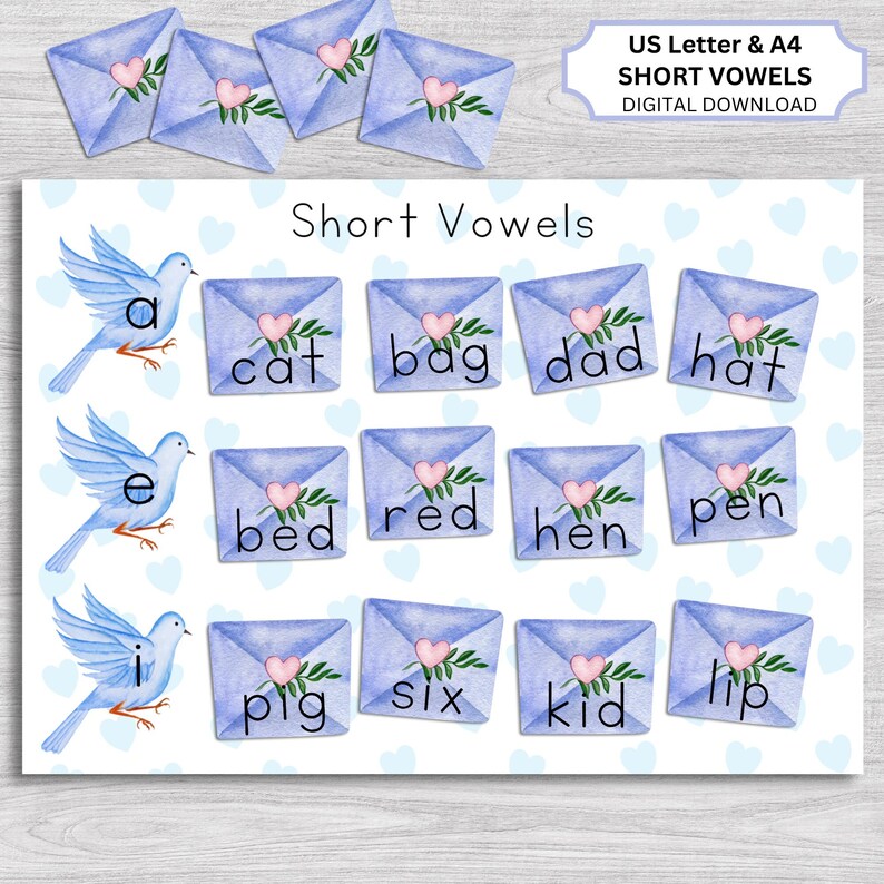 Valentine's Day CVC Words, Valentine's Day Short Vowels, CVC Words Game ...