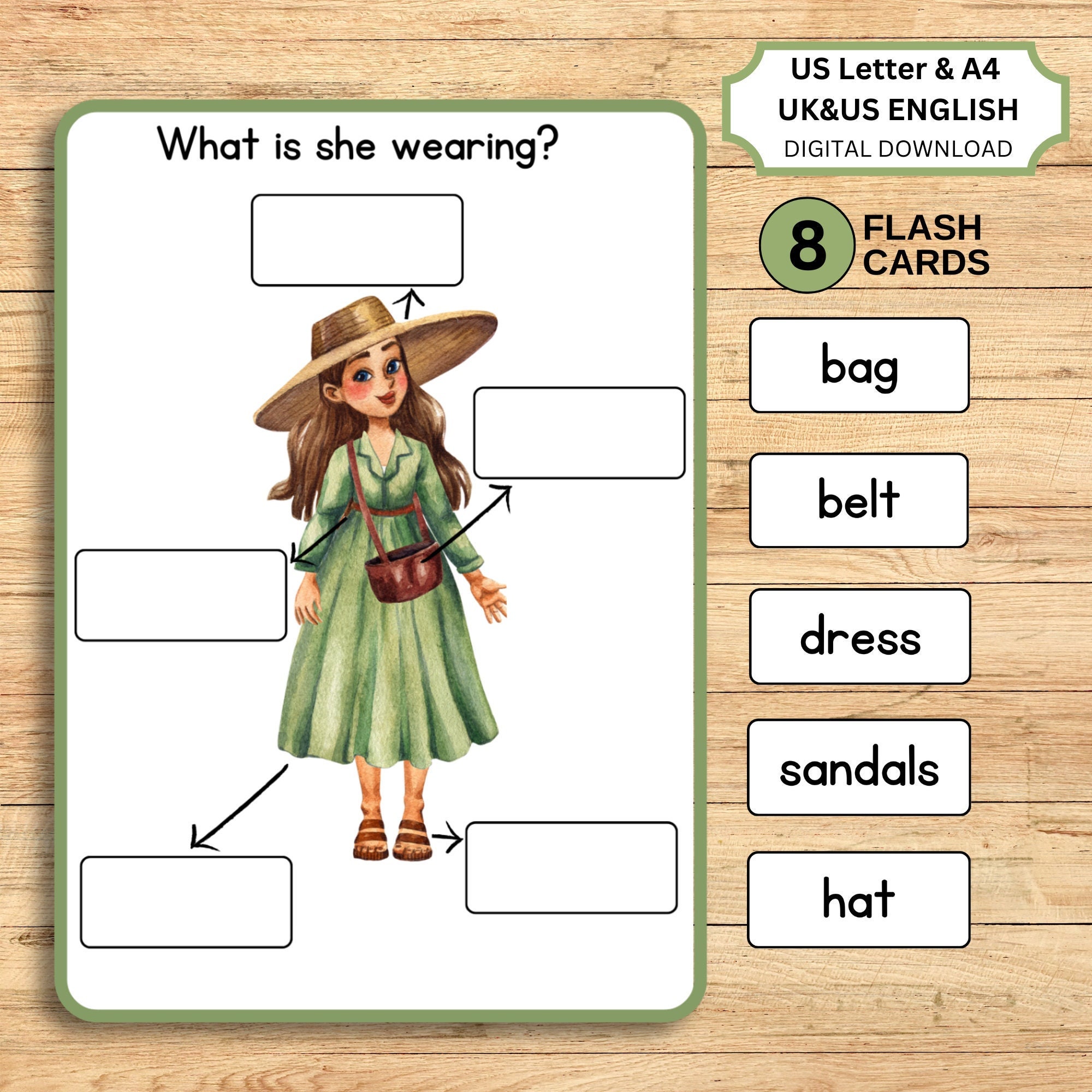 Clothes Flashcards, Clothes Vocabulary, Clothes Matching Game, Clothes ...