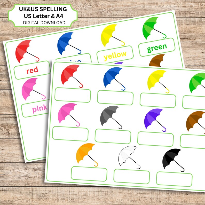 Colour Umbrellas, Colour Matching Game, Colour Matching, Colour ...