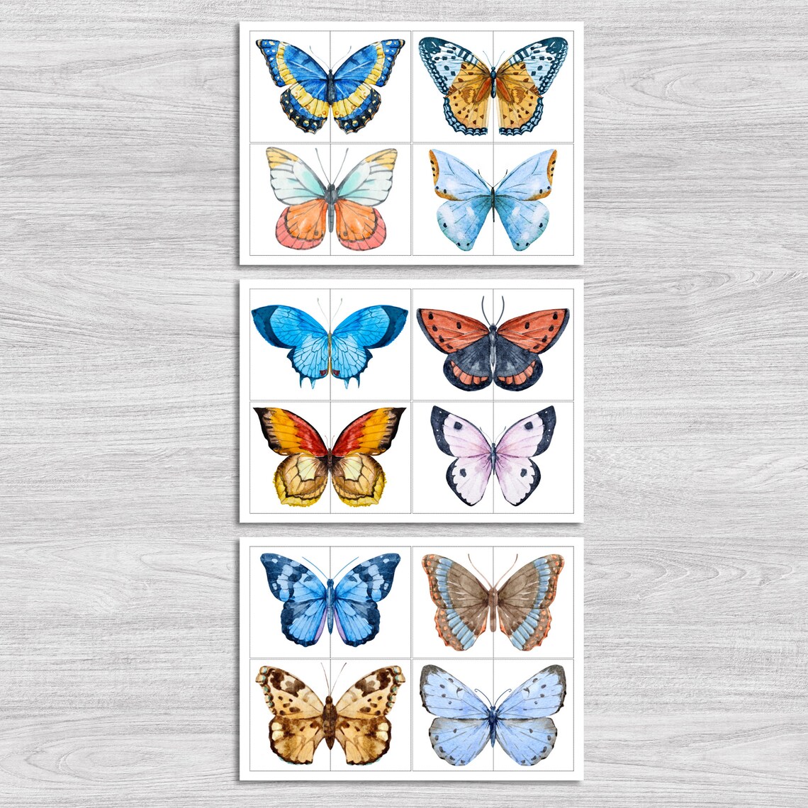Butterfly Symmetry Puzzles, Butterfly Puzzles, Butterfly Matching Cards ...