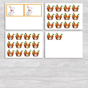 Rabbit&carrot Alphabet Match, Alphabet Matching Cards, Alphabet Game ...