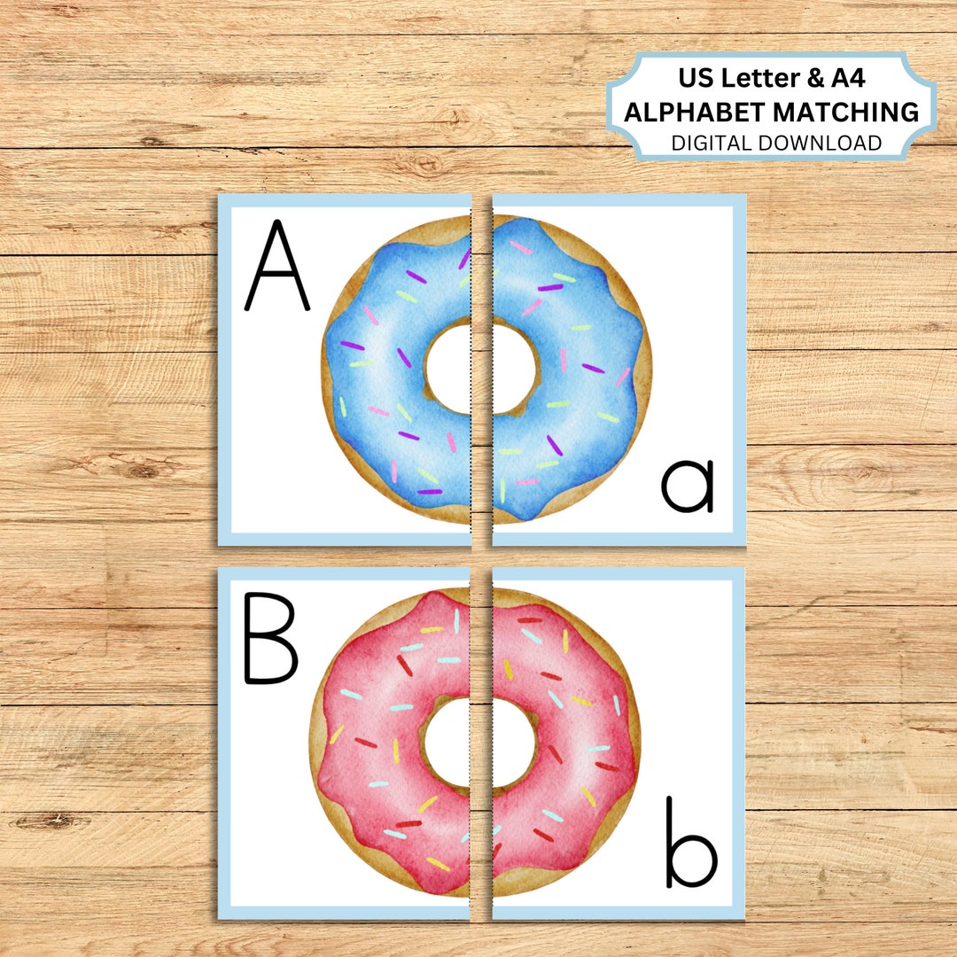 Donut Alphabet Activity, Alphabet Matching, Alphabet Puzzles ...