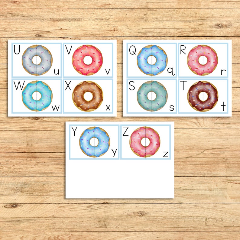 Donut Alphabet Activity, Alphabet Matching, Alphabet Puzzles ...