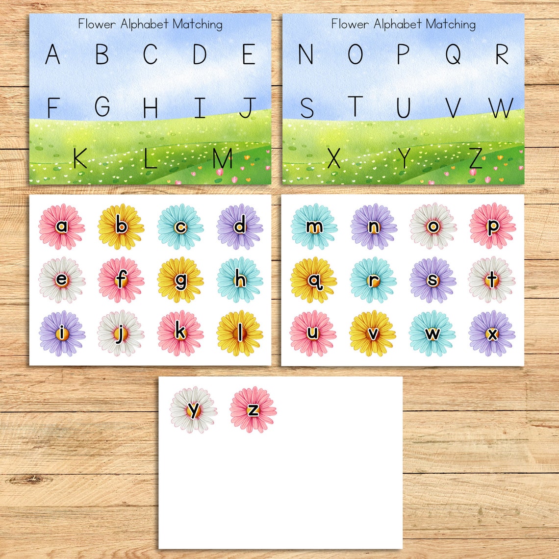Flower Alphabet Matching, Spring Alphabet Activity, Alphabet Game ...