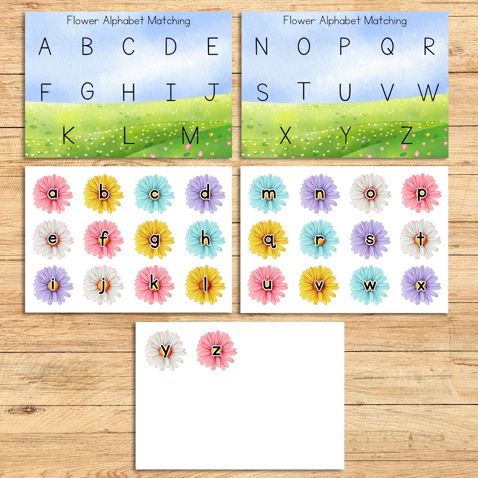 Flower Alphabet Matching, Spring Alphabet Activity, Alphabet Game ...