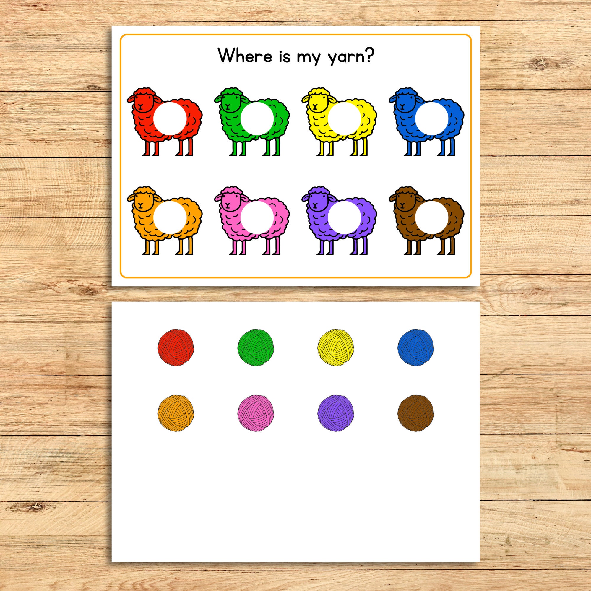 Sheep Colour Matching Activity, Colour Game, Colour File Folder Game ...