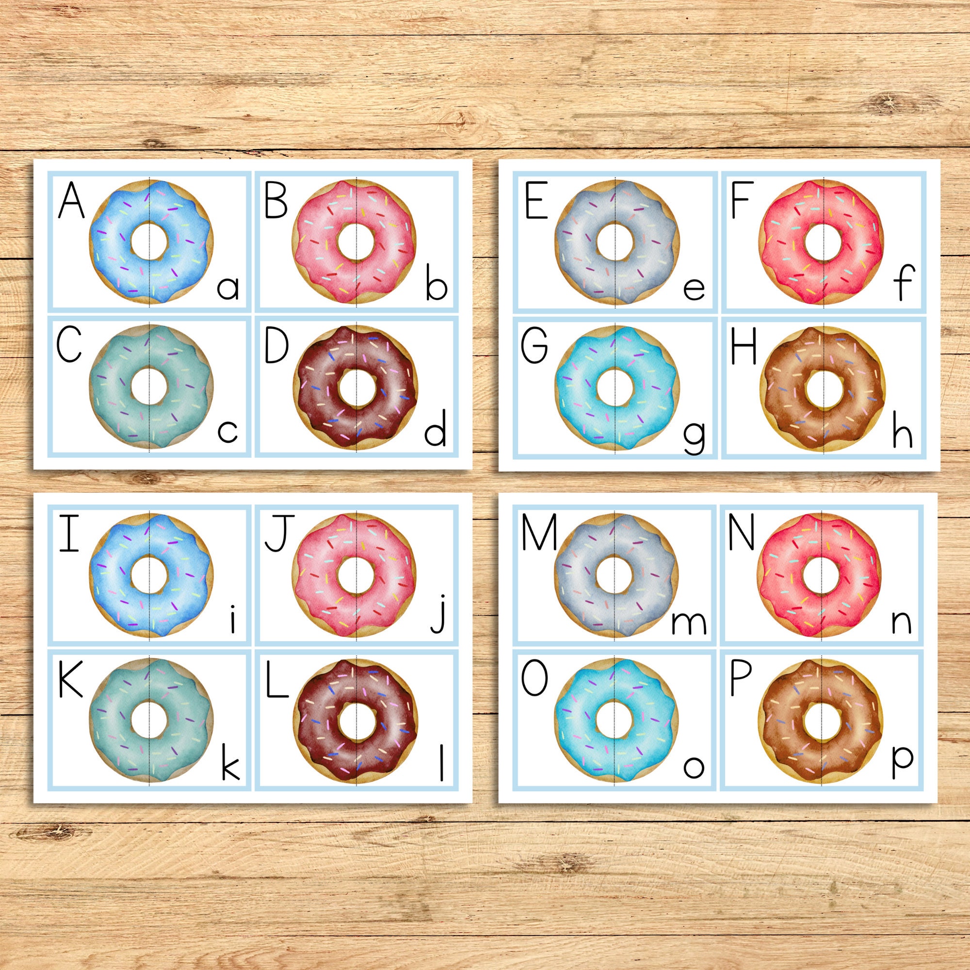 Donut Alphabet Activity, Alphabet Matching, Alphabet Puzzles ...