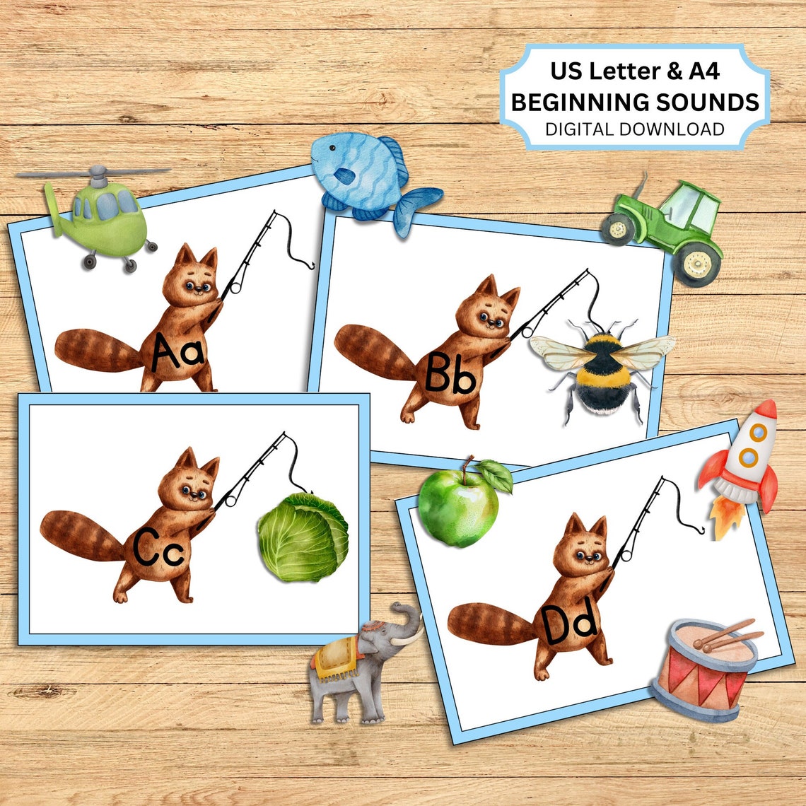 Alphabet Matching, Alphabet Matching Activity, Beginning Sounds ...