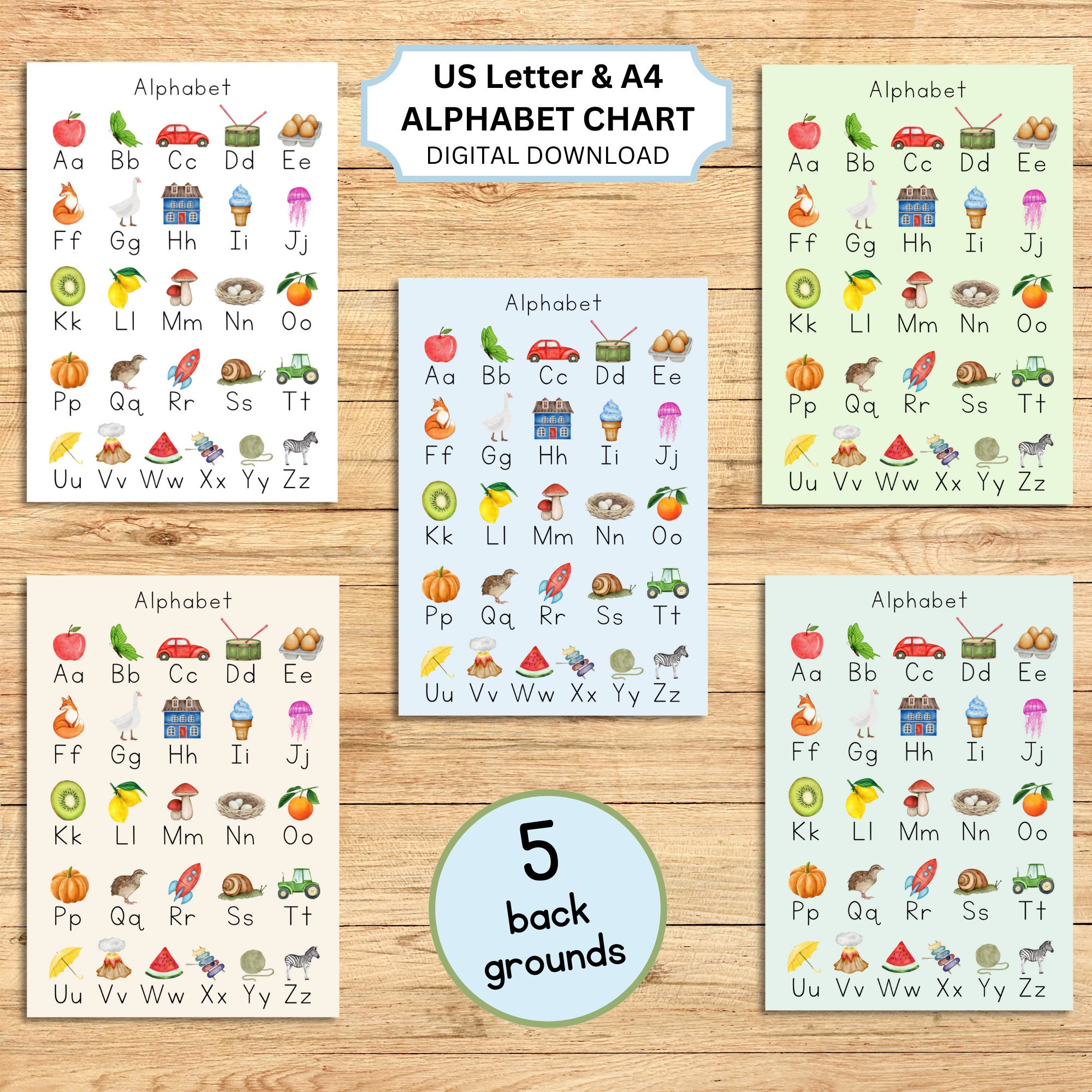 Alphabet Poster, Alphabet Chart, Classroom Decor, Alphabet - Etsy