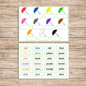 Colour Umbrellas, Colour Matching Game, Colour Matching, Colour ...